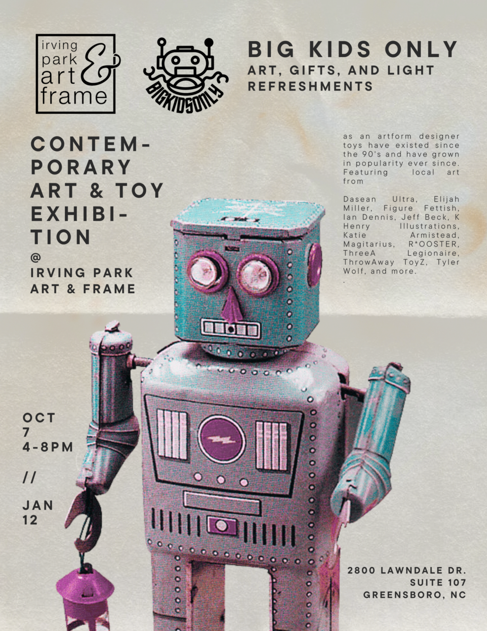 Big Kids Only @ Irving Park Art & Frame - The Scout Guide