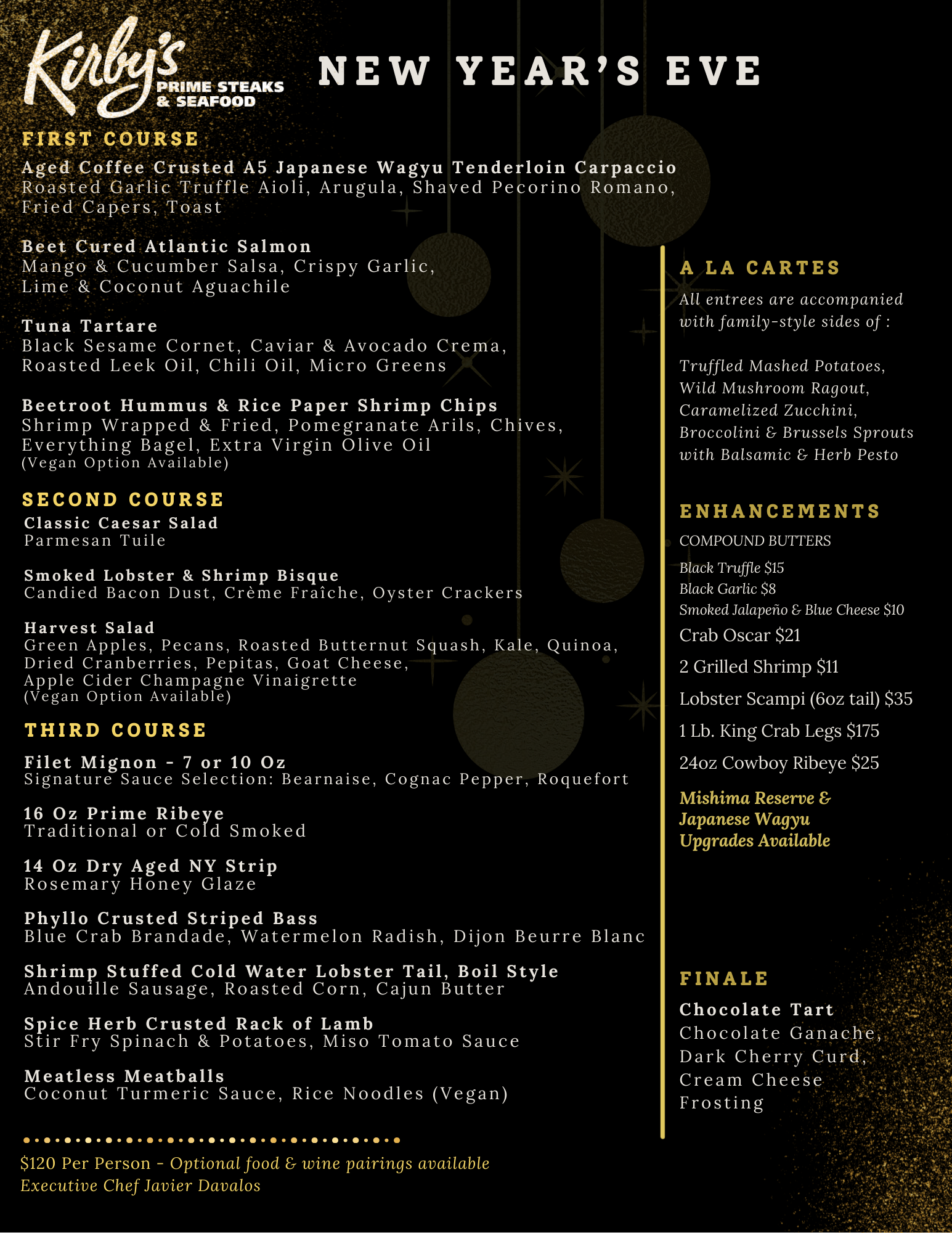 Ring in 2026 with an Unforgettable New Year’s Eve Dinner at Kirby’s ...